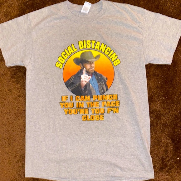 Gildan | Shirts | Chuck Norris Social Distancing Tshirt Extremely Rare ...